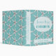 Summer cookbook starfish pattern blue recipes 3 ring binder | Zazzle
