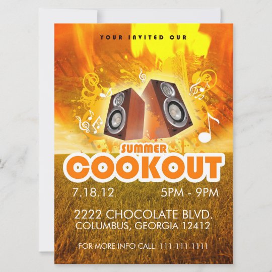 SUMMER COOKOUT FLYER INVITATION | Zazzle.com