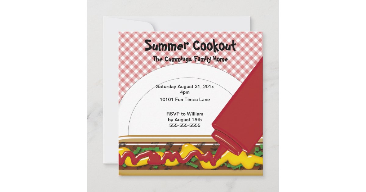 Summer Cookout Invitation | Zazzle