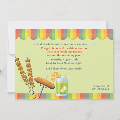 Summer Cookout Invitation | Zazzle