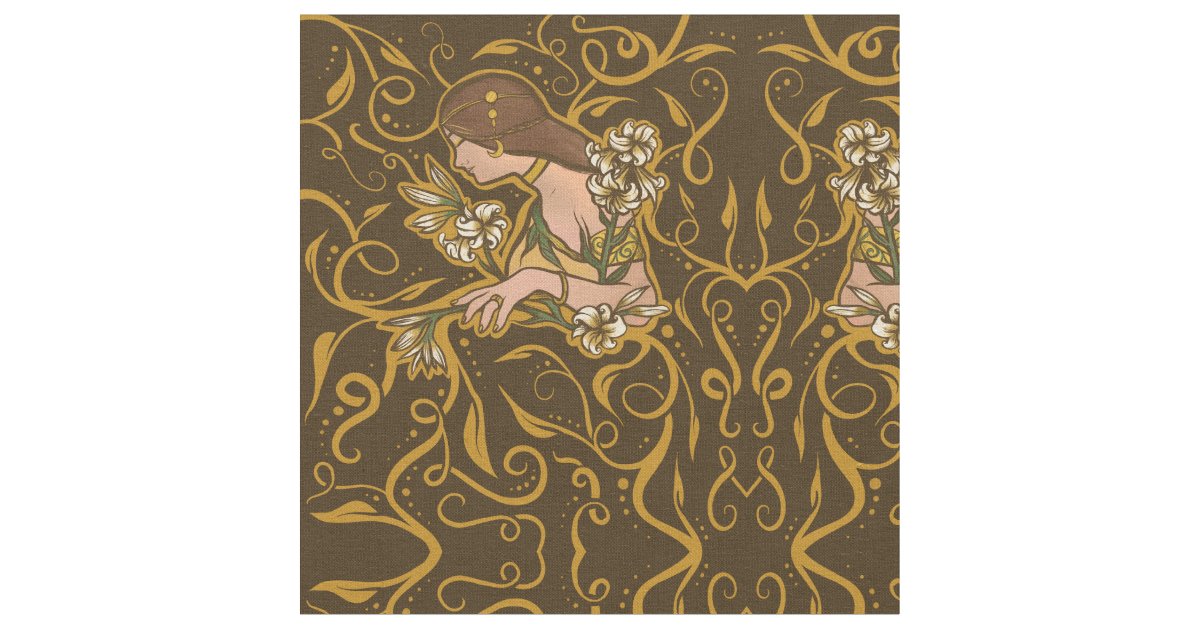 Summer Druid Goddess Fabric | Zazzle