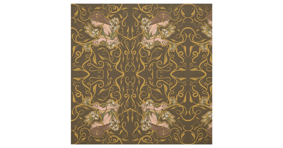 Summer Druid Goddess Fabric | Zazzle