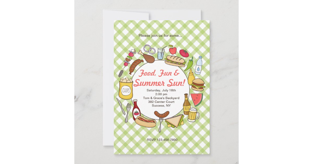 Summer Eating Invitation | Zazzle