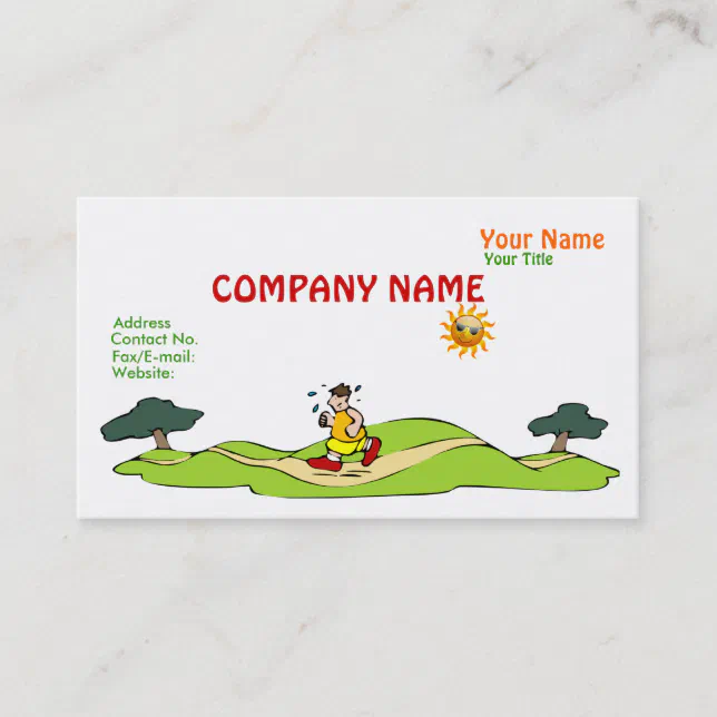 Summer Exercise Funny Business Card | Zazzle