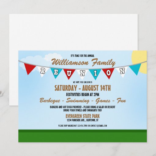 Summer Family Reunion Invitation | Zazzle