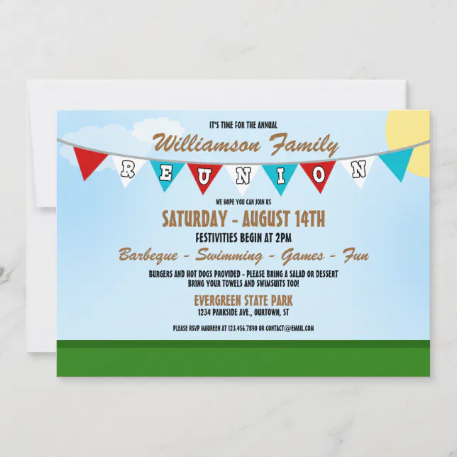 Summer Family Reunion Invitation | Zazzle