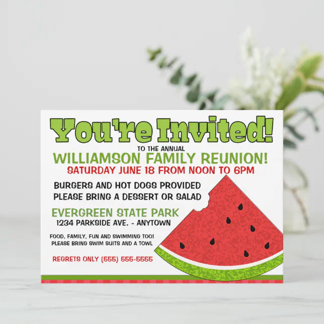 Summer Family Reunion Invitation | Zazzle