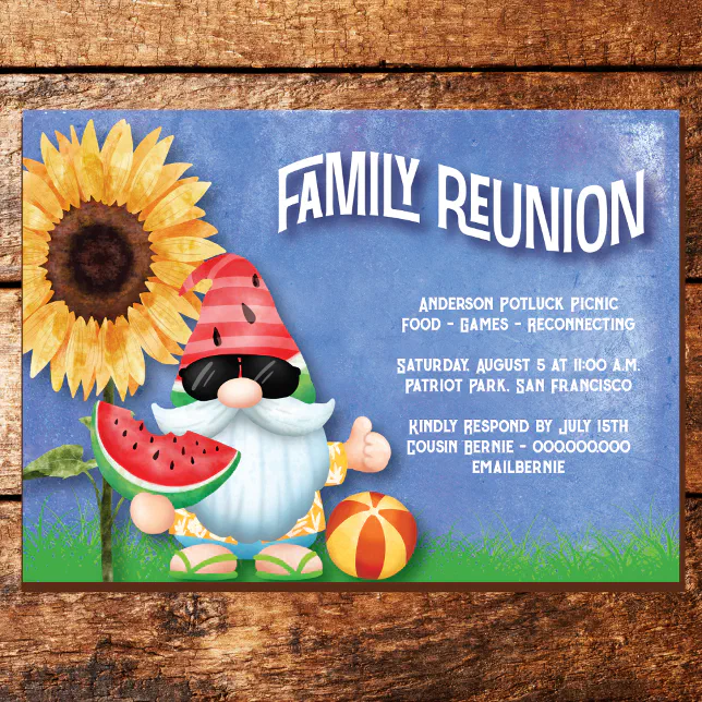 Summer Family Reunion Invitation | Zazzle