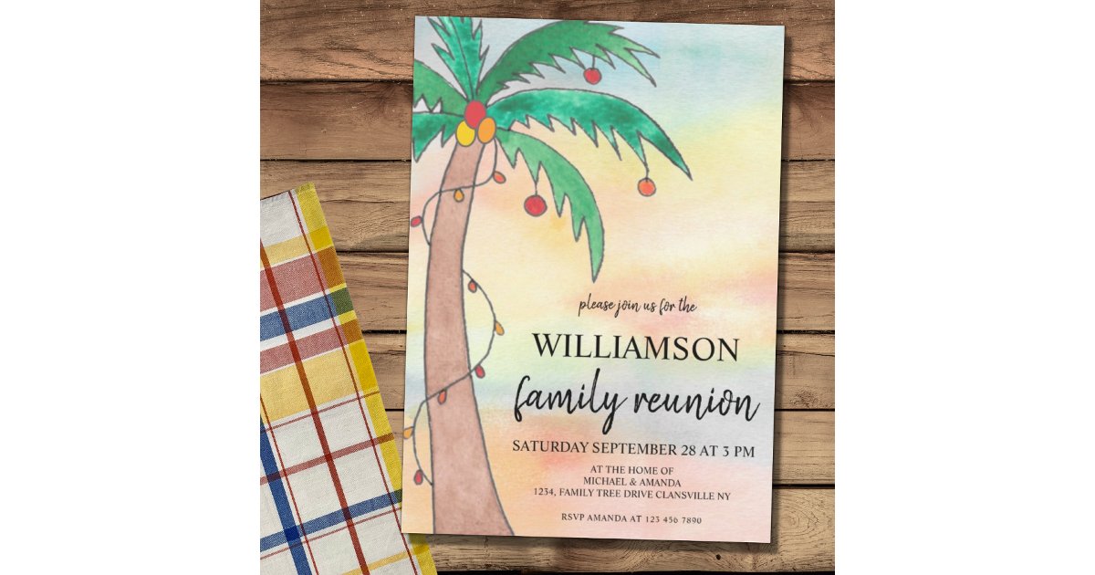 Summer Family Reunion Invitation | Zazzle