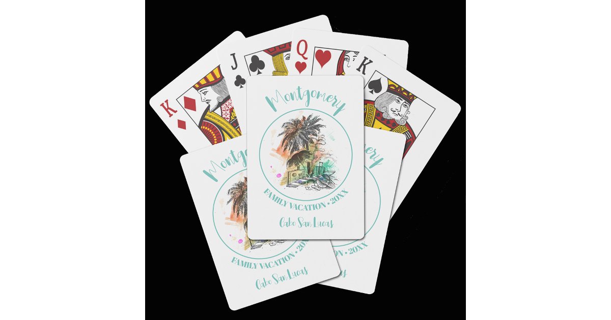 Summer Family Vacation Poker Cards | Zazzle
