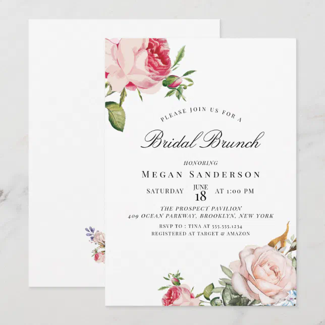 Summer Floral | Bridal Brunch Invitation | Zazzle