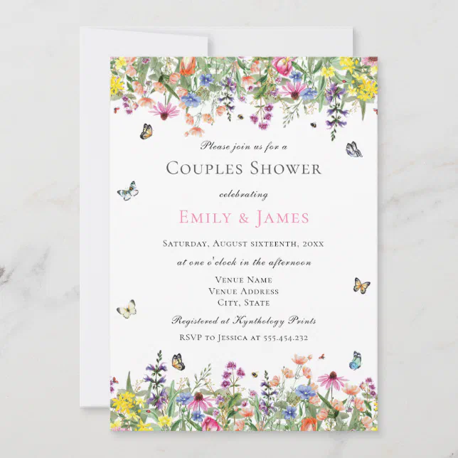 Summer Floral Couples Shower Invitation | Zazzle