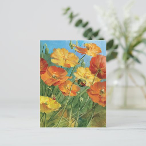 Summer Floral Field Postcard | Zazzle