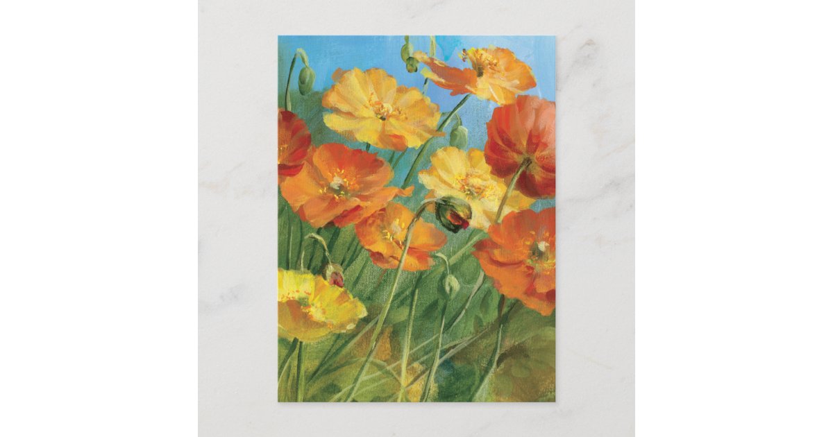 Summer Floral Field Postcard | Zazzle