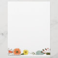 Summer Floral Personalized Letterhead | Zazzle