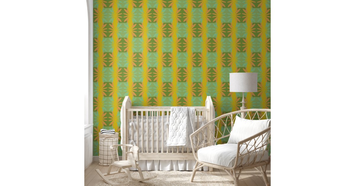 Summer Floral Throwback Wallpaper | Zazzle
