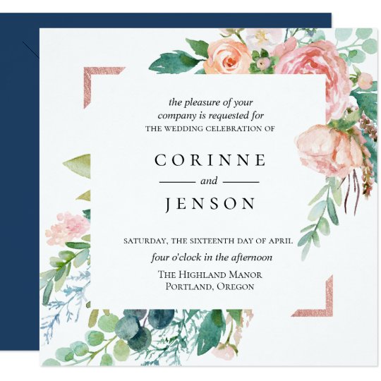 Summer Floral Wedding Invitation | Zazzle.com