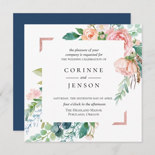 Summer Floral Wedding Invitation | Zazzle.com