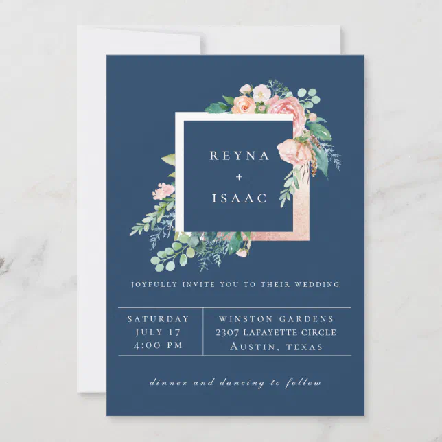 Summer Floral Wedding Invitation | Zazzle