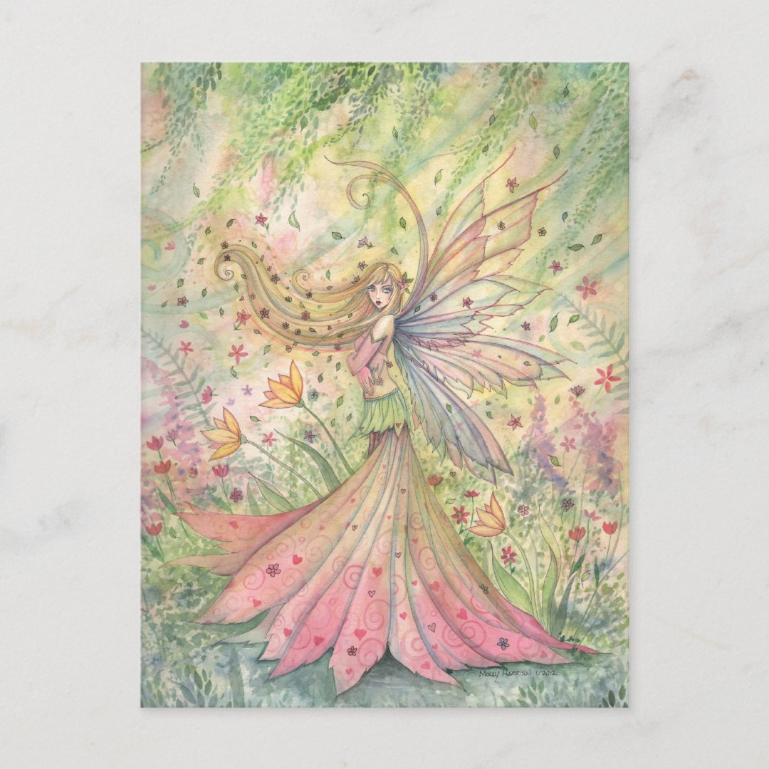 Summer Flower Faerie Postcard | Zazzle