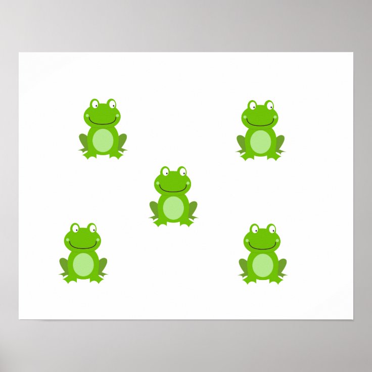 SUMMER Frog Design - Cute Frogs for Kids Poster | Zazzle