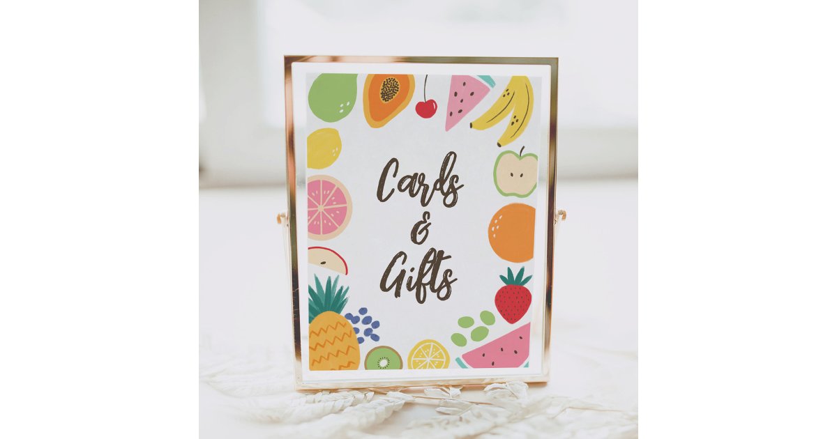 Summer Fruit Birthday Cards and Gifts Poster | Zazzle