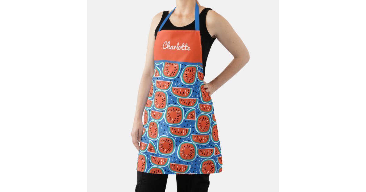 Summer Fruit Watermelon Apron | Zazzle
