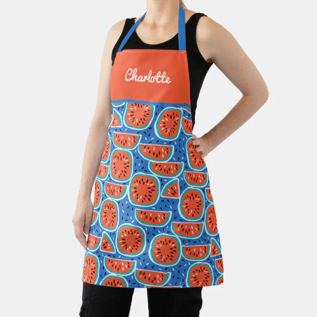 Summer Fruit Watermelon Apron | Zazzle