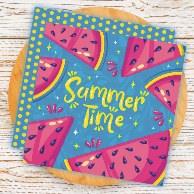 Summer Fruit Watermelon Greeting Card | Zazzle
