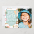 Summer Fun Cute Pool Party Girl Birthday Photo Invitation | Zazzle