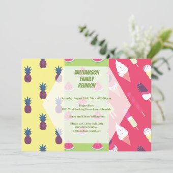 Summer Fun Family Reunion Invitation | Zazzle