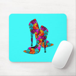 Summer Fun High Heel Shoes Mouse Pad | Zazzle