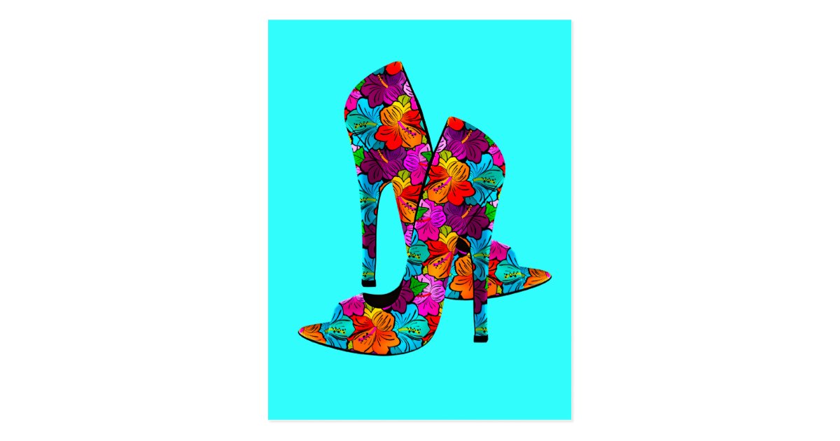 Summer Fun High Heel Shoes Postcard | Zazzle.com