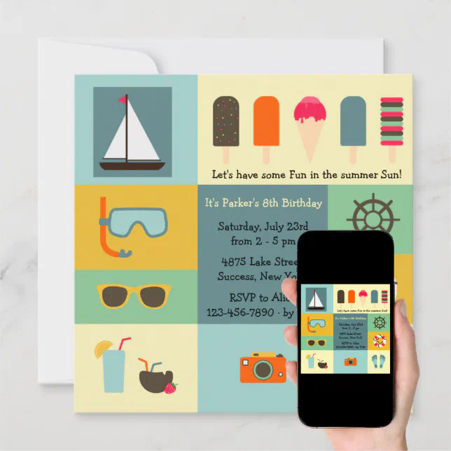 Summer Fun Invitation | Zazzle