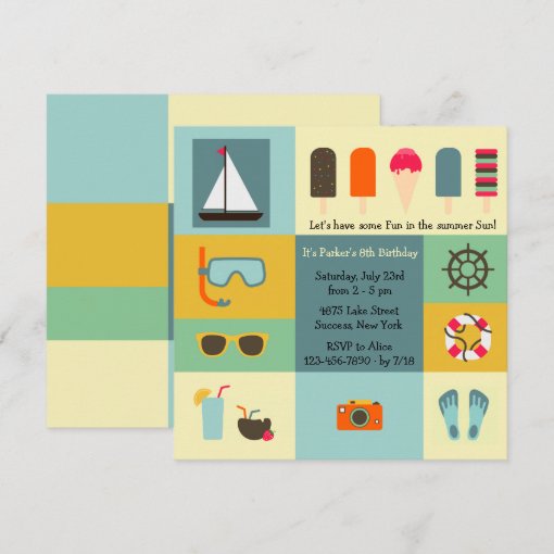 Summer Fun Invitation | Zazzle