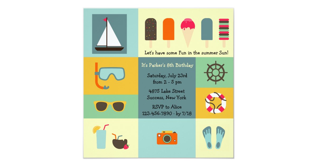 Summer Fun Invitation | Zazzle.com