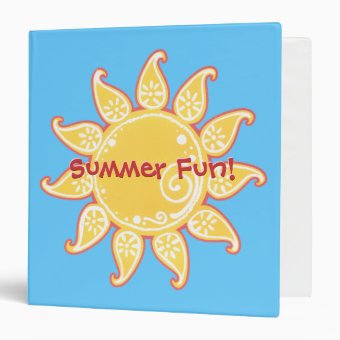 Summer Fun Sun Binder | Zazzle