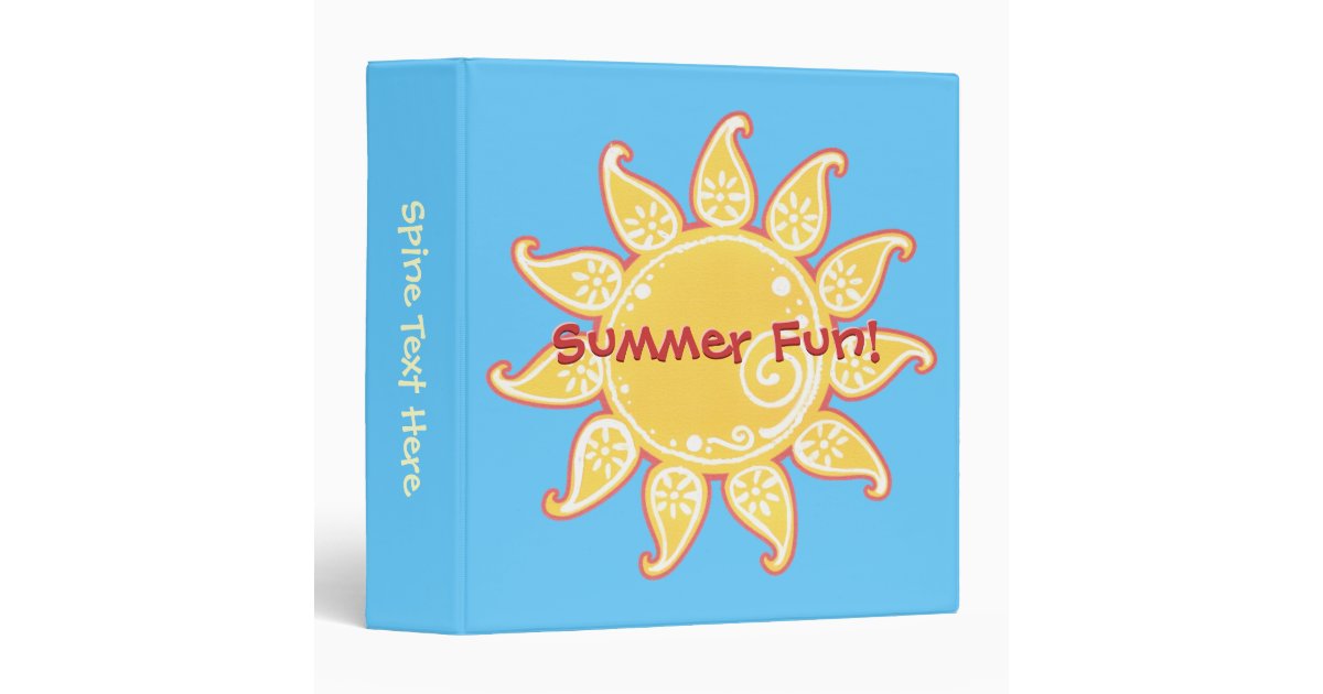 Summer Fun Sun Binder | Zazzle