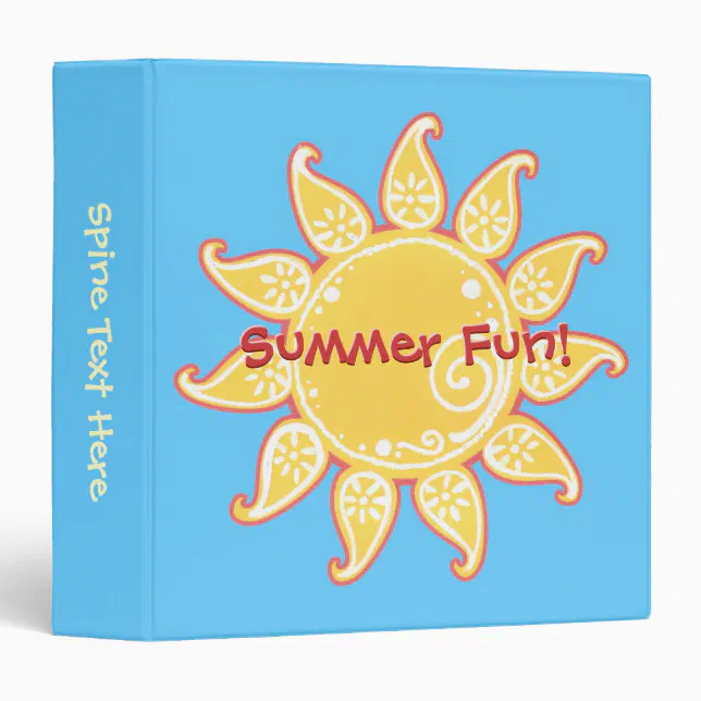 Summer Fun Sun Binder | Zazzle