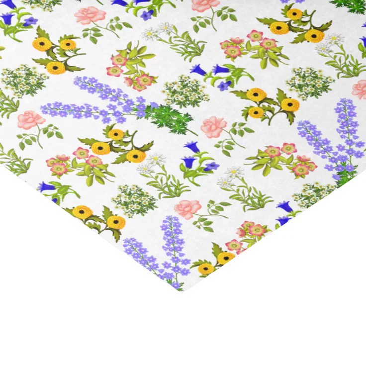 Summer Garden Party Floral Tissue Paper | Zazzle