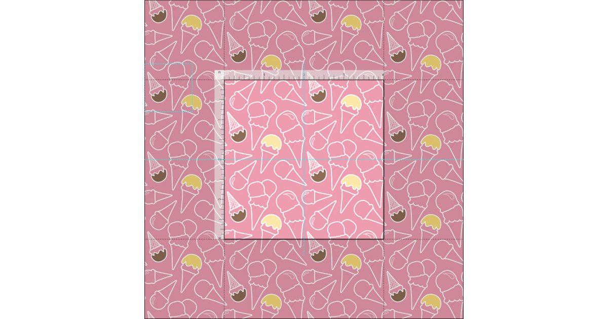 Summer Ice Cream Pattern Fabric | Zazzle