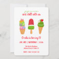 Summer Ice Cream Popsicle Birthday Invitation | Zazzle