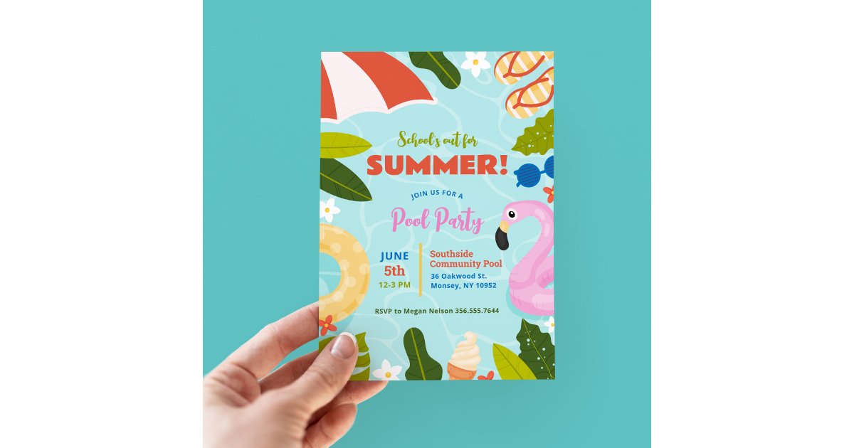 Summer Kickoff Pool Party Invitation | Zazzle