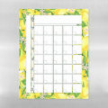 Summer Lemon Blossom Monthly Planner Calendar Magnetic Dry Erase Sheet ...