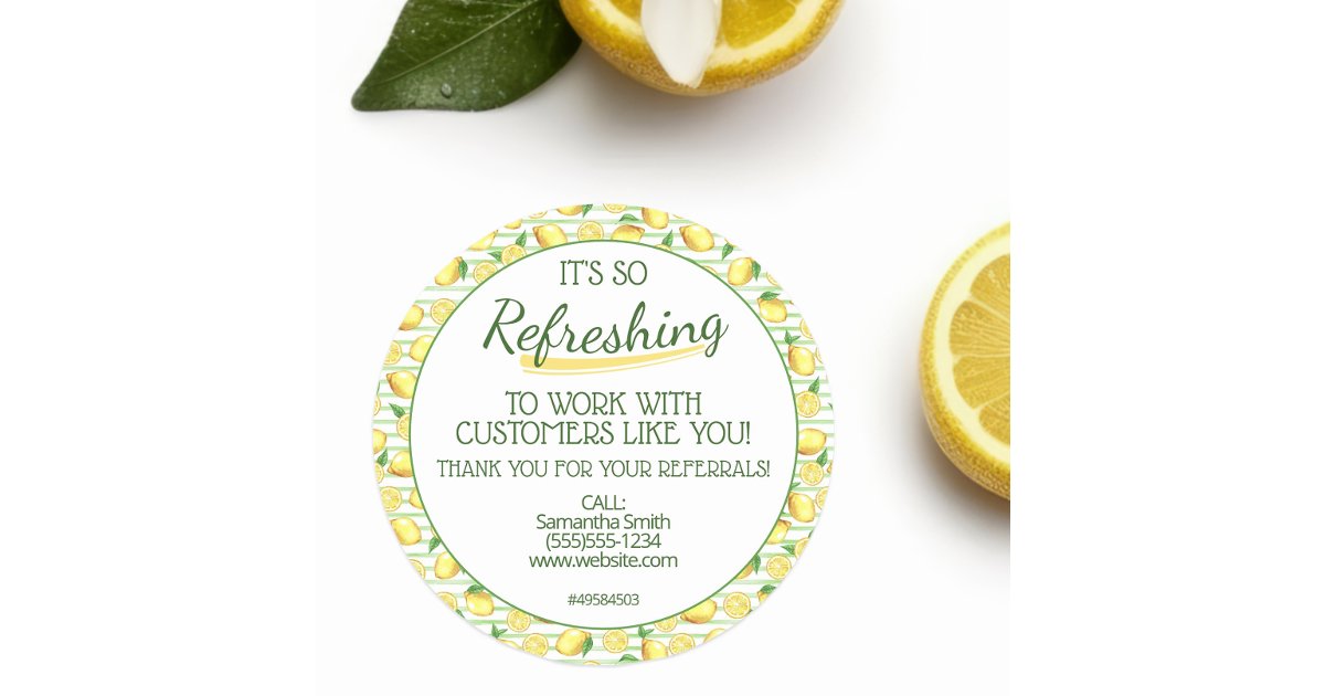 Summer Lemonade Pop By Classic Round Sticker | Zazzle