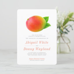 Summer Mango | Wedding Celebration Invitation | Zazzle