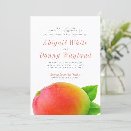 Summer Mango | Wedding Celebration Invite | Zazzle