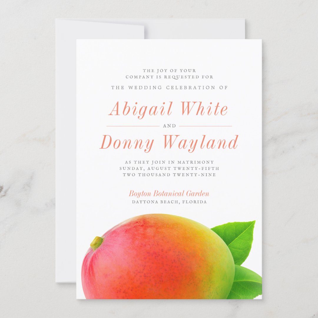 Summer Mango | Wedding Celebration Invite | Zazzle
