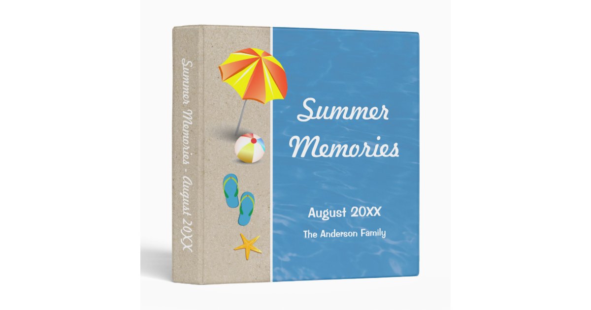 Summer Memories Binder | Zazzle