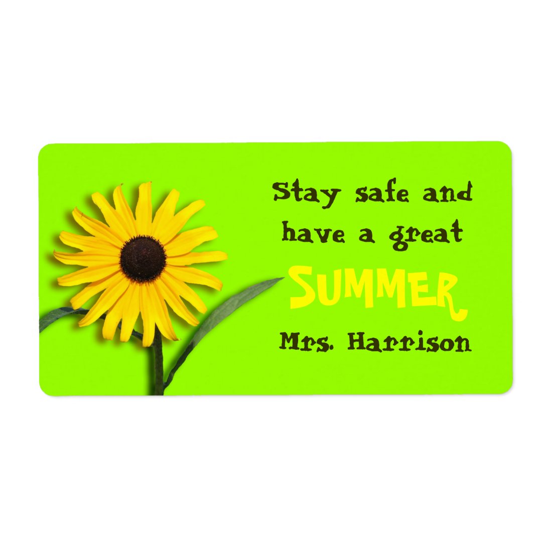 Summer Message Candy Bar Wrapper From Teacher Label | Zazzle